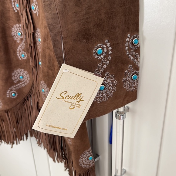 Scully | Jackets & Coats | Scully Suede Car Coat With Turquoise And ...